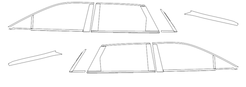 B-C-D Pillar & Window Trim Kit | CADILLAC LYRIQ 2024 ...